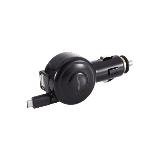 エレコム MPA-CCM03BK 2.4A 巻取りDC充電器 micro&USB 発売日：2016011524V車にも対応した車載充電器。MicroUSBとUSBポートを搭載しており、合計最大2.4A出力でスマートフォンなどの2台同時充電が...