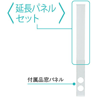 トヨトミ TAD-P22 TAD-22BW用 延長パネルセット●製品に同梱されてる付属品窓パネルの対応窓高さは、78cm〜140cmです。それ以上(〜188cmまで)の窓に取り付ける場合は、TAD-P22が必要となります。【仕様】対応機種：...