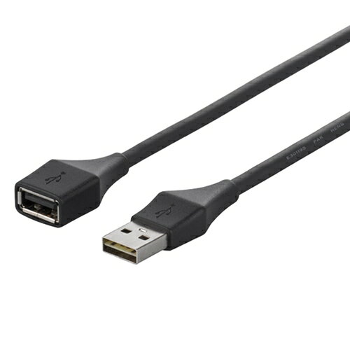 バッファロー BSUAADU230BKA どっちもUSBコネクター採用 USB2.0延長ケーブル（A to A） 3.0m ブラック●離れたパソコンとプリンター・HDDをつなぐ、USB2.0延長ケーブルUSB2.0規格のパソコンやUSBハブ...