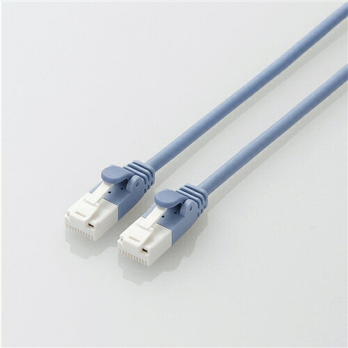 エレコム LD-GPAYT/BU10 ツメ折れ防止やわらかLANケーブル Cat6A準拠 1.0m●ツメ折れ防止プロテクタと屈曲に対する耐久性が高い新素材コネクタを採用したダブル構造で、通常の使用環境では絶対にツメが折れないLANケーブルで...