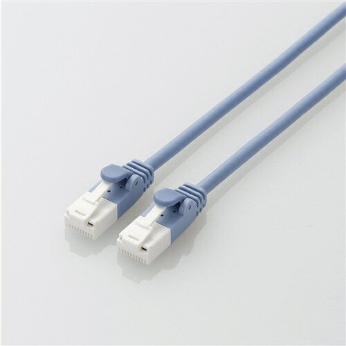 エレコム LD-GPAYT/BU70 ツメ折れ防止やわらかLANケーブル Cat6A準拠 7.0m●ツメ折れ防止プロテクタと屈曲に対する耐久性が高い新素材コネクタを採用したダブル構造で、通常の使用環境では絶対にツメが折れないLANケーブルで...
