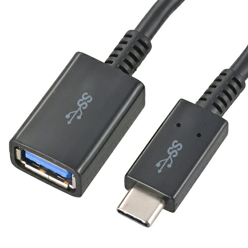 オーム電機 SMT-L015CAJ-K USB Type-Aメス/USB3.1 Gen1 Type-C ケーブル 0.15m●スマートフォン用 次世代コネクタ USBタイプCケーブル●3A（アンペア）高出力で超急速充電●最大5Gbps高速デ...