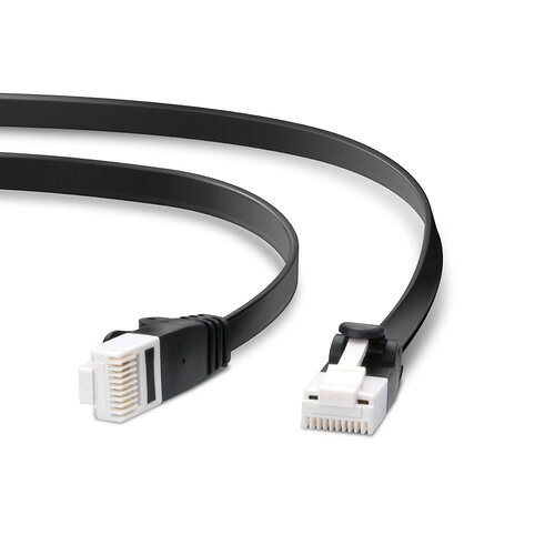 エレコム LD-GFAT/BK10 LANケーブル 1m CAT6A準拠 10GBASE-T対応 周波数帯域500MHz 爪折れ防止 フラット ブラック ●周波数帯域500MHzを保証する10ギガビット・イーサネットに対応した、Cat6A準...