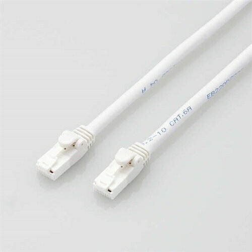 エレコム LD-GPAT/WH3/RS LANケーブル 3m CAT6A準拠 10GBASE-T対応 周波数帯域500MHz 爪折れ防止 ヨリ線 スリムコネクター ホワイト ●周波数帯域500MHzを保証する10ギガビット・イーサネットに対...