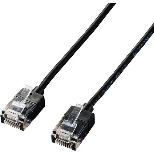 エレコム LD-GPASS/BK7 LANケーブル 7.0m CAT6A準拠 10GBASE-T対応 周波数帯域500MHz スーパースリム直径3.0mm ショートコネクター ブラック ●周波数帯域500MHzを保証する10ギガビット・イー...