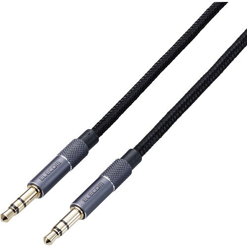 エレコム AX-35MA10BK ステレオミニプラグ AUX オーディオケーブル 3.5mm 1m 高耐久 ブラック AX35MA10BK●音楽プレーヤーやスマートフォンの音楽をヘッドホンやスピーカーで再生することが可能なφ3.5mmステレ...