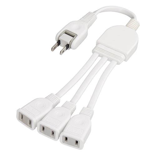 ヤザワ Y02V3002WH ACアダプター用3分配延長コード ホワイト●隣り合う差し込み口をふさがずにアダプターを使用したいときに便利なショートタイプ延長コードです。 ●プラグはホコリや湿気によって発生するトラッキング火災を予防する絶縁カ...