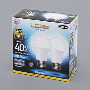 アイリスオーヤマ LDA4N-G-4T52P LED電球 一般電球形 485lm(昼白色相当) ECOHILUX【仕様】全光束：485lm(一般電球40W形相当)光色：昼白色相当配光角：220度配光：広配光タイプ口金：E26密閉形器具：対応...