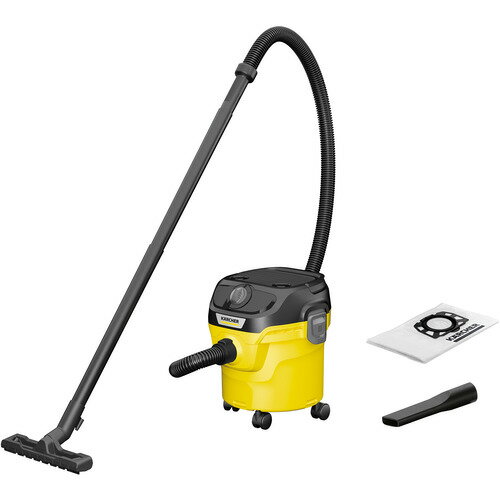 ケルヒャージャパン KWD1 乾湿両用バキュームクリーナー 発売日：2022年10月1日●低消費電力でハイパワー消費電力1000Wで高いパフォーマンス、乾いたゴミも液体もラクラク吸引します。●ブロア機能付き、さまざまなシーンで活躍ゴミの吸引...