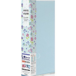 ナカバヤシ PHE2288A-B フォトホルダーEL288（花柄） ブルー【仕様】本体寸法：タテ297mm×ヨコ157mm×背巾45mm本体重量（スリップケース込）：340g表紙：ポリプロピレン（厚み0.8mm）台紙：ポリプロピレン製　　　...