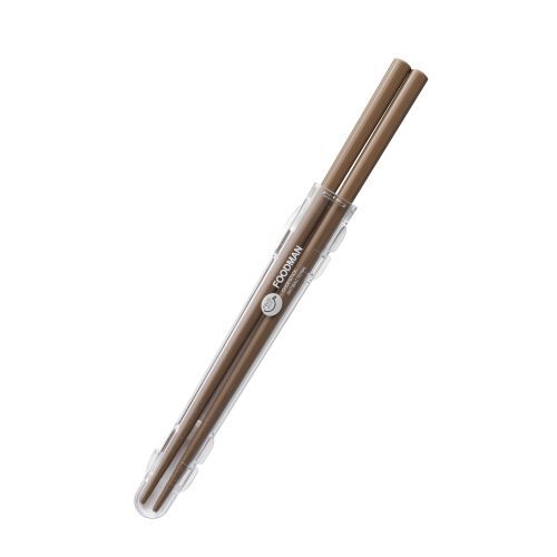 シービージャパン フードマン専用 抗菌箸 アッシュブラウン ●【抗菌タイプ】安全性の高い銀イオンの力で抗菌効果を発揮！*抗菌加工は、お箸のみです。【持ち運びスマート】ケースの内側にシリコンのストッパーが付いているので、持ち運ぶときにカチャカ...