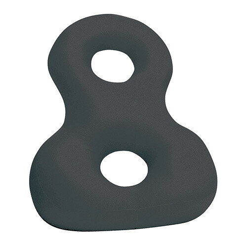 MOGU MOGU バックサポーターエイト BK 横350mm×縦450mm×奥行120mm ブラック●機能性バックサポーター背あて数字の8をイメージした新しい形のサポーター！2つのリングが3段階のボリュームを作り出し、整形医学で最も腰に優...