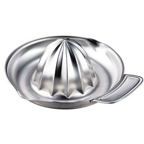 佐藤金属興業 SALUS ポポロ レモンスクイザー ●絞ったレモンが回りに溜まるので、そのままレモン汁を掛けれます。【仕様】サイズ(mm)幅：125×奥行：110×高さ：45個口数量1素材ステンレス原産国日本