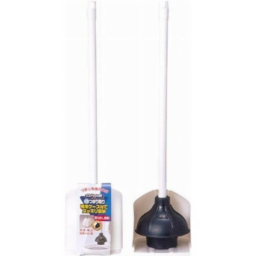 山崎産業 コンドル ラバーカップ洋式ケース付 1本入り ●つまりを強力吸引水洗トイレ用。強力な吸引力で1本2役！先端部を引き出して、洋式・和式便器に先端部を押し込んで、小便器・床排水口に！●ケース付なのでゴム部分を人目にさらしません。【仕様...