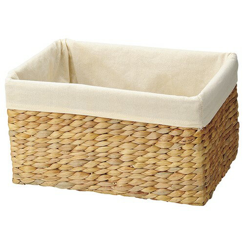 小物収納 インナーボックス HC-031NA ナチュラル 1個●夏は涼しげ、冬には暖かみを感じるバスケット。●自然素材のウォーターヒヤシンス使用。【仕様】サイズ（cm）：幅：36×奥行：26×高さ：20個口数量：1素材：ウォーターヒヤシンス...