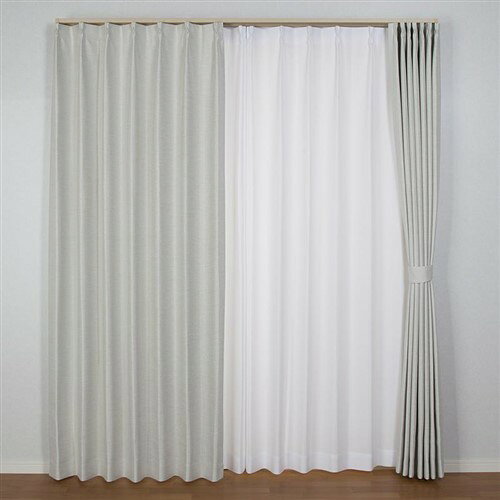 カーテン コローレ アイボリー 巾200cm×丈178cm 1枚入●遮光率99％以上の、遮光性カーテンです。●遮熱・断熱効果がある省エネカーテンです。●形状記憶加工をほどこし、ウェーブが長持ちします。●洗濯可能です。（洗濯表示を確認してくだ...