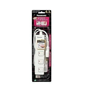 パナソニック タップ WHS2534WP 色名称 ホワイト商品名称 ザタップZ(4コ口)(3m)(ホワイト)発売年月日 2011年08月01日内形寸法：＊＊（386g）外形寸法：330mm＊90mm＊50mm（417g）高さ＊幅＊奥行き（質...