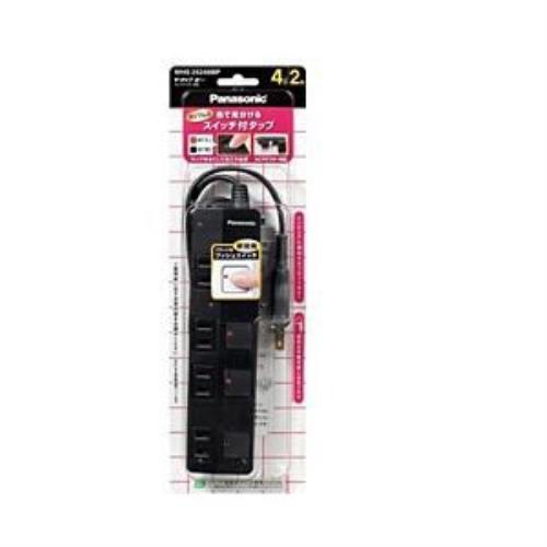 パナソニック タップ WHS25249BP 色名称 ブラック商品名称 ザタップZ(ACアダプター対応)(4コ口)(2m)(ブラック)発売年月日 2011年08月01日内形寸法：＊＊（334g）外形寸法：330mm＊105mm＊50mm（37...