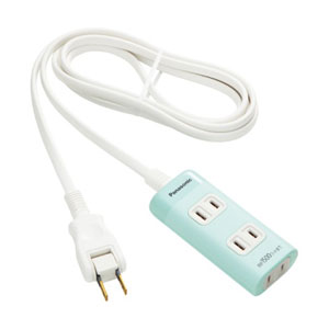 パナソニック WHA2423GP テーブルタップ 「ザ・タップQ」（3コ口・2m） グリーン発売日：2014年10月01日●パナソニック社独自の安全設計●ほこり等で起こるトラッキングを抑え、感電もしにくい「トラッキング・感電防止プラグ」●発...
