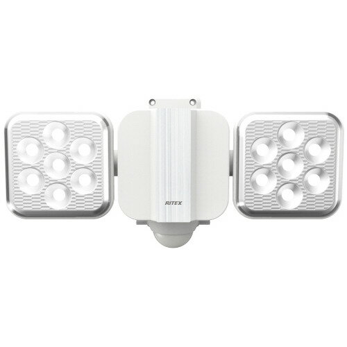 musashi LED-270 LEDセンサーライト RITEX ●5W×2灯 フリーアーム式LED乾電池センサーライト・乾電池式センサーライト・どこでも設置電源のない場所に簡単設置・明るさ切りかえ超寿命100%または50%で明るさを選べま...
