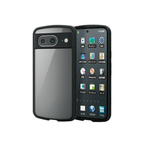 エレコム PM-P233TSLFCBK Google Pixel 8 ケース ハイブリッド カバー 衝撃吸収 軽量 薄型 ワイヤレス充電可 ストラップホール付 TOUGH SLIM LITE ブラック ●全周に配置した独自設計のエアークッシ...