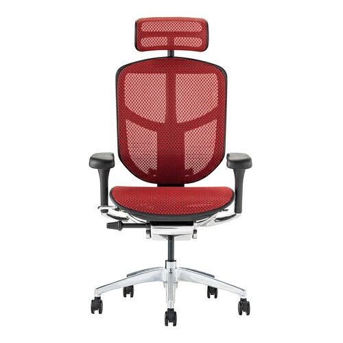 ※本製品はお客様ご自身で組み立ての作業が必要となります関家具 389594 EJ2-HAM-BF-RD エルゴヒューマン2 ●デスクワーク時に負担のかかりやすい腰へのサポートに重点を置き、人間工学を基にして開発・設計された多機能チェア「エル...
