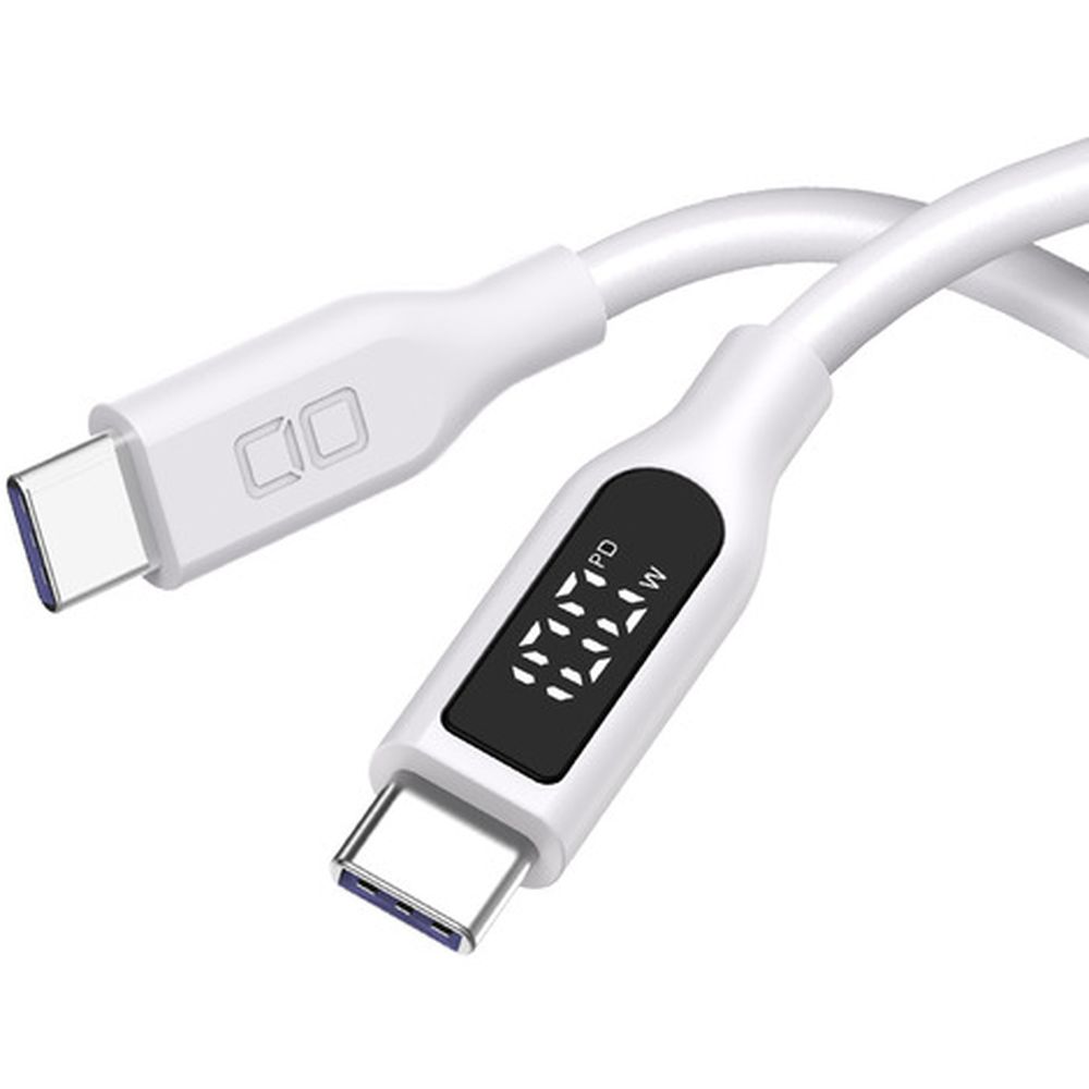CIOディスプレイ表示付き シリコンケーブル CtoC 100W 1mCIO-SL-SC-CC1-WHリアルタイムで電力が見える!心くすぐる出力表示ディスプレイ!CIOシリコンケーブル・100W対応で様々なデバイスを充電可能・手触りなめらか...