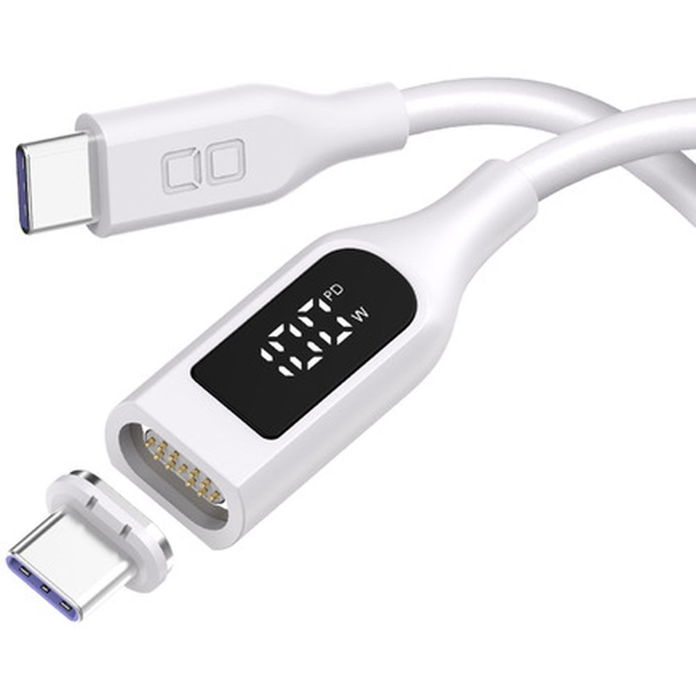 CIOディスプレイ表示付き マグネットシリコンケーブル CtoC 100W 1mCIO-SLMG-SC-CC1-WHカチッとくっつく新常識!リアルタイムで電力が見える!CIOマグネットシリコンケーブル・マグネット端子で簡単着脱!100W対応...