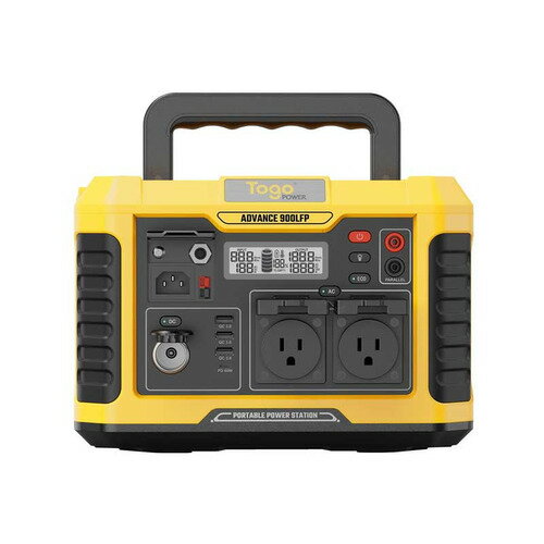 コンピューケース・ジャパン AD900LFP ポータブル電源 Togopower 900W リン酸鉄リチウムイオン電池 PD対応 瞬間最大 1800W イエロー発売日：2023年12月1日●安全性が大幅に向上するリン酸鉄リチウムイオン電池搭...