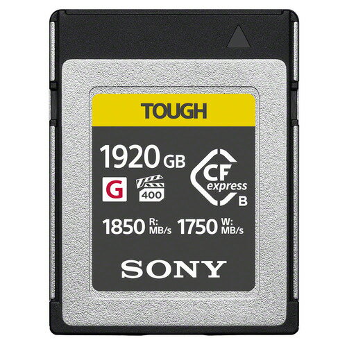 ソニー CEB-G1920T Cfexpress TypeBメモリーカード TOUGH Gシリーズ 大容量データの書き込みに最適 1920GB 発売日：2024年2月9日●CineAltaカメラ 「BURANO（MPC-2610）」に対応す...