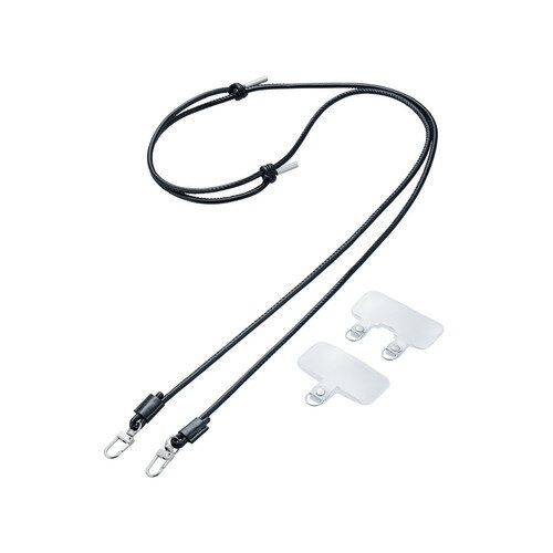 エレコム P-STSDH2LR04BK スマホ ショルダーストラップ/レザー丸紐4mm/ブラック 42~75cm 長さ調整可 発売日：2024年2月16日●肩から掛けられる、4mmと細めな丸ひもタイプのスマホショルダーストラップです。両手が...