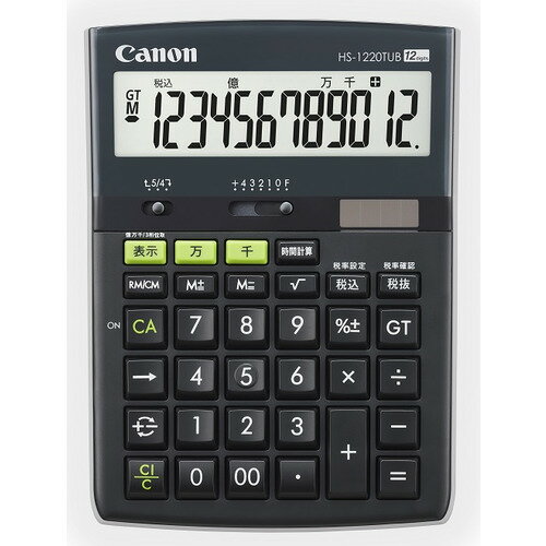 キヤノン HS-1220TUB 環境配慮電卓 卓上式 12桁 発売日：2024年2月22日●キヤノンの環境配慮電卓！グリーン購入法適合で使いやすさに加え地球環境に配慮した商品です●新たにバイオマスプラを採用！リサイクルプラだけでなく、新たに...