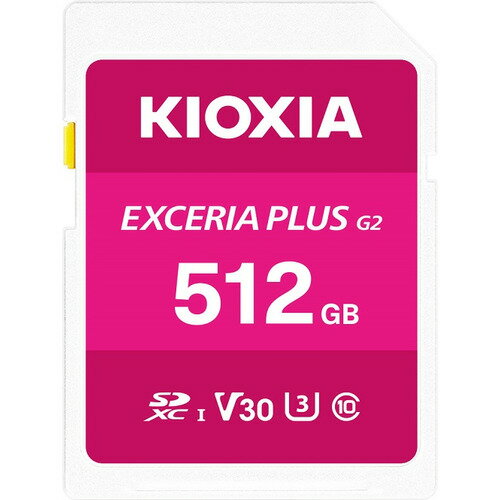KIOXIA KSDH-B512G SDカード EXCERIA PLUS G2 512GB 発売日：2024年2月16日●4K動画撮影・写真撮影高速撮影、4K動画およびフルHD映像の撮影に適したEXCERIA　PLUS　G2カードはフォトグ...