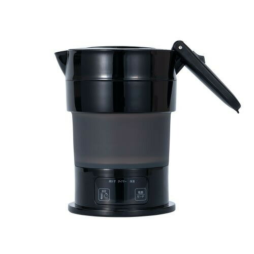 ナカバヤシ MBE-TK04/BK コンパクトに折りたためる電気ケトル 0.6L ブラック発売日：2024年2月中旬●コンパクトに折りたためて旅行や収納時に便利シリコン部と取っ手が折りたためてコンパクトに収納できます。●適度な温度でお湯を沸...