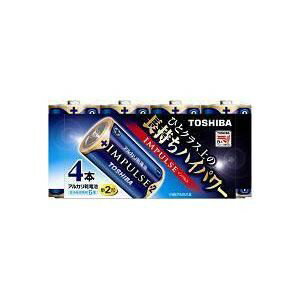 東芝 アルカリ電池 IMPULSE LR14H 4MP 色名称 商品名称 アルカリ乾電池単2形4本入まとめパックIMPULSE発売年月日 2009年03月01日内形寸法：50.5mm＊27mm＊105.5mm（275g）外形寸法：65mm＊...