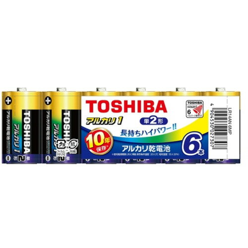 東芝 LR14AN 6MP アルカリ乾電池 アルカリ1 【単2形】6本 発売日：2018年8月1日●10年長期保存使いたい時いつでも高性能を発揮。買い置きに安心（防災用等に）●アルカリに求める性能を徹底追求して生まれた高性能アルカリ乾電池●...