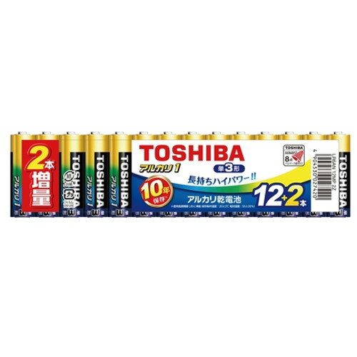 東芝 LR6AN 12MP 2Z アルカリ乾電池 アルカリ1 【単3形】12＋2本 発売日：2018年8月1日●10年長期保存使いたい時いつでも高性能を発揮。買い置きに安心（防災用等に）●アルカリに求める性能を徹底追求して生まれた高性能アル...