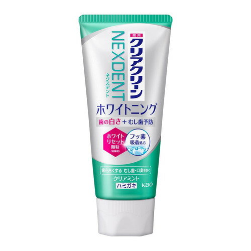 ※画像はイメージです。パッケージデザイン等は予告なしに変更されることがあります。※メーカーの欠品や製造中止により納期遅延、またはお届けできない場合がございます。花王 クリアクリーンNEXDENTホワ ミント 120 g 発売日：2021年3...