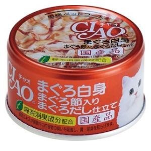 ※画像はイメージです。パッケージデザイン等は予告なしに変更されることがあります。※メーカーの欠品や製造中止により納期遅延、またはお届けできない場合がございます。いなばペットフード チャオ ホワイティ まぐろ白身 まぐろ節入り まぐろだし仕立...