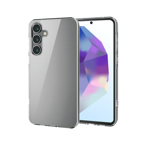 エレコム PM-G243HVCKCR Galaxy A55 5G SC-53E ケース ハイブリッド カバー 衝撃吸収 カメラレンズ保護設計 ストラップホール付 クリア ●側面には弾力性のあるTPU(熱可塑性ポリウレタン)素材を、背面には強...
