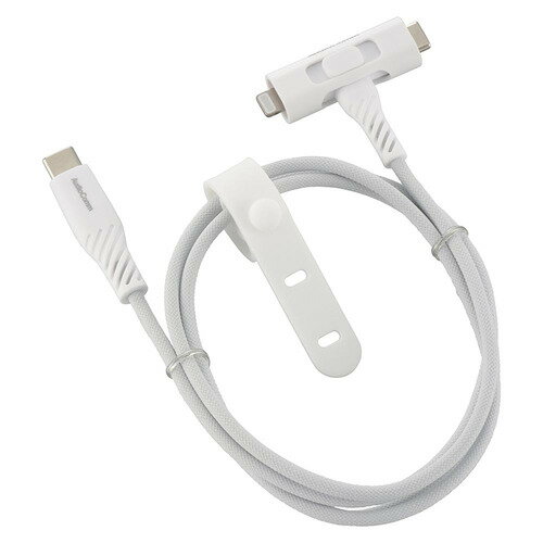 オーム電機 SMT-L10ST1815N さらさらUSBケーブル Lightning or Type-CtoC 片側切り換え式 1m グレー発売日：2024年6月20日●片側のLightningとUSB Type-Cを切り換えることができま...