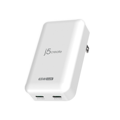j5 create JUP2465 65W GaN採用 Slim PD USB-C 2-Port Charger 発売日：2024年7月5日●GaN窒化ガリウムを搭載より小さいサイズ、出力効率の向上を実現。超薄型デザインにより、ソファと壁の...