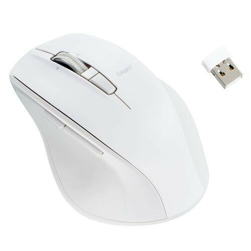 ナカバヤシ MUS-RKF164NW 無線静音5ボタンBlue LEDマウス Win、Mac対応 Nホワイト発売日：2024年6月中旬●新しい操作感、異次元の回転スピード。高速スクロールを搭載した【神速】シリーズ●高速スクロール機能はワンタ...