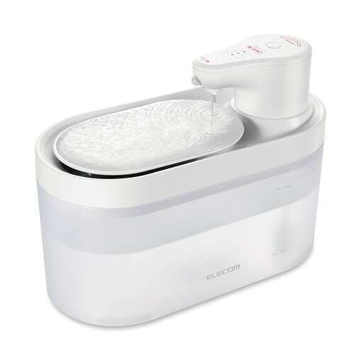 エレコム PET-WD03WH ペット用 コードレス自動給水器 2.5L サイレントアクア ホワイト 発売日：2024年9月13日●完全コードレス設計でどこでも置ける。ワンちゃん・ネコちゃんが飲みやすい場所に設置できる、バッテリー内蔵コード...