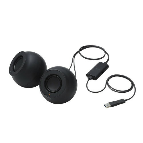 エレコム SP-P10CUSBBK パソコン用2.0chスピーカー Stina ブラック発売日：2024年10月10日●なめらかな丸みを帯びたボディで、空間に自然になじむ。パソコンやスマートフォンに接続して使える、実用最大出力4.4Wの2....
