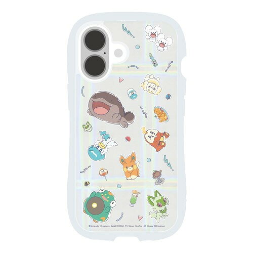 グルマンディーズ POKE-941F ポケモン iPhone 16 2LENS model対応クリスタルクリアケース パルデア地方 ●裏面、側面全体にTPU素材を用いた、ケース全体がクリアなソフトタイプのケースです。&nbsp;【仕様】エア...