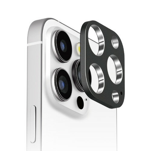 PGA PG-24BLGD04BK iPhone 16 Pro/16 Pro Max用 カメラレンズフレーム [アルミ/ブラック] Premium Style 発売日：2024年9月20日●カメラレンズ周りをキズから守るカメラレンズ周りをキ...