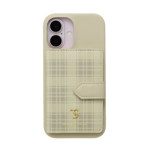 Samantha Thavasa STBIGWPCWIP2461 Wrap Case with Plaid Magsafe Card Wallet for iPhone16 Beige 発売日：2024年9月20日●エレガントさとトレンド感...