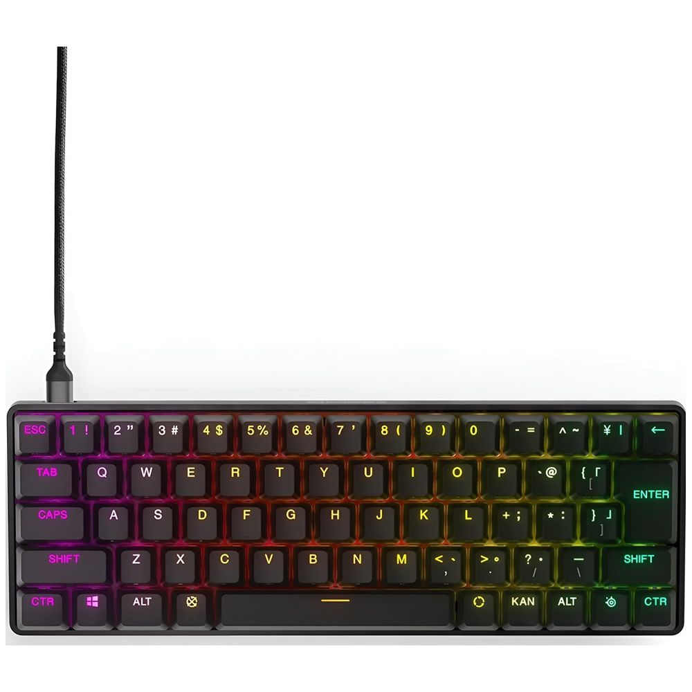 SteelSeries64825J Apex Pro Mini JP(RE)64825J世界最速のキーボード世界最速のキーボード。新型スイッチOminipoint2.0採用。最短0.2mmのアクチュエーションポイントを設定可能。【動作環境】...