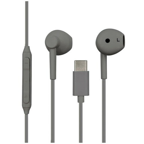 LUCILLA HPTCLU003GY TypeC ステレオイヤホン チャコールグレー●直接つないで、すぐに使える高音質Type-CイヤホンType-Cコネクタ搭載端末に接続するだけで使えるType-Cイヤホンです。※Φ3.5mmイヤホンジ...